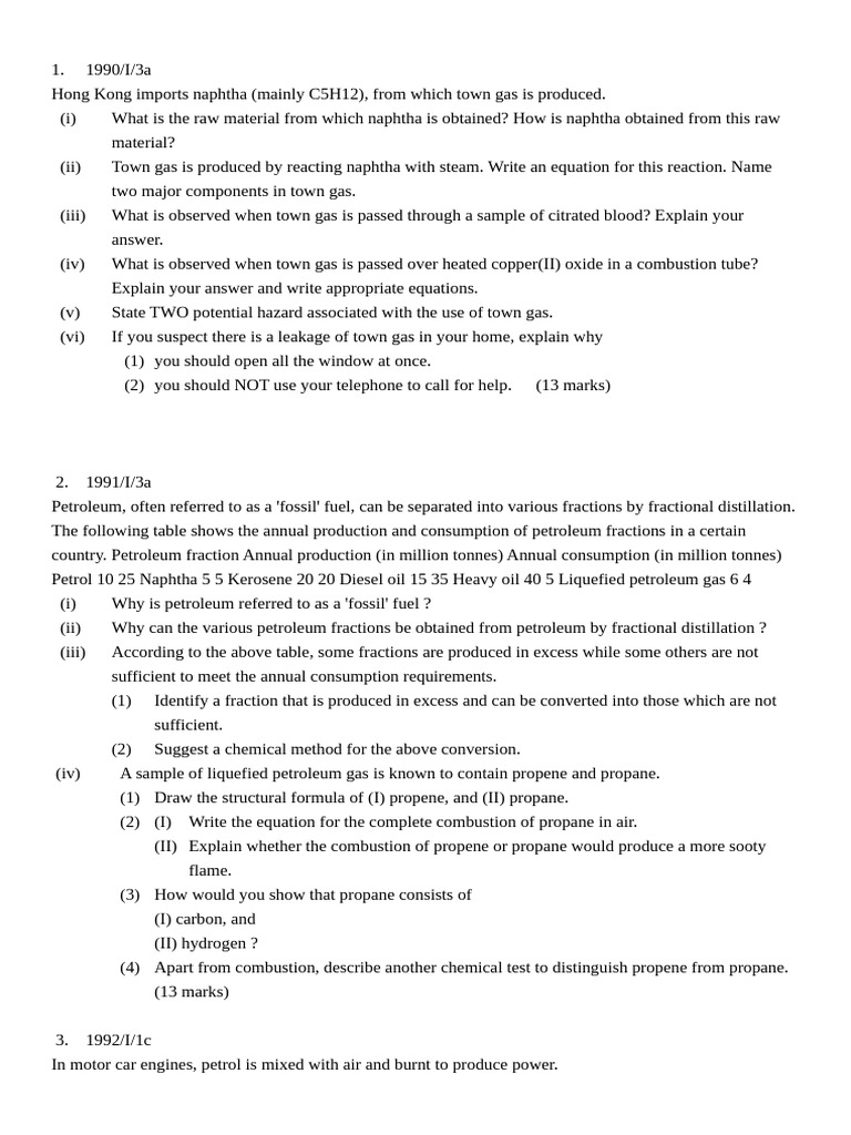 Understanding Naphtha and Town Gas Production | PDF | Greenhouse Gas ...