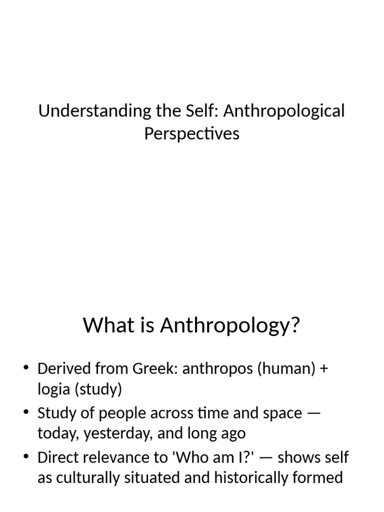 Anthropology of Self and Identity | PDF | Anthropology | Identity ...