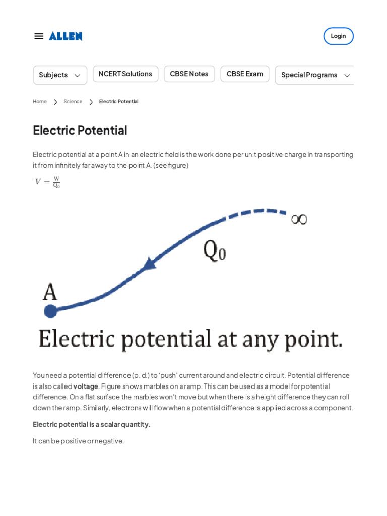Understanding Electric Potential and Voltage | PDF | Voltage | Volt