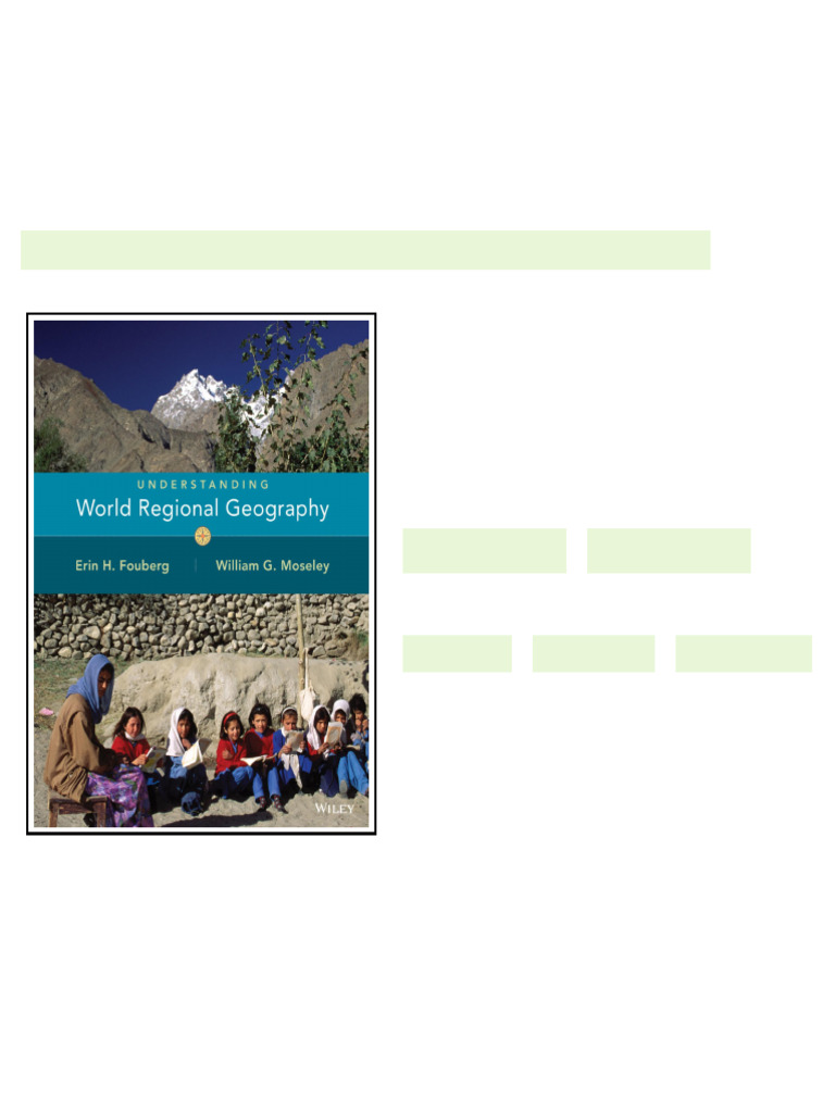 Understanding World Regional Geography Full Chapters Included | PDF ...
