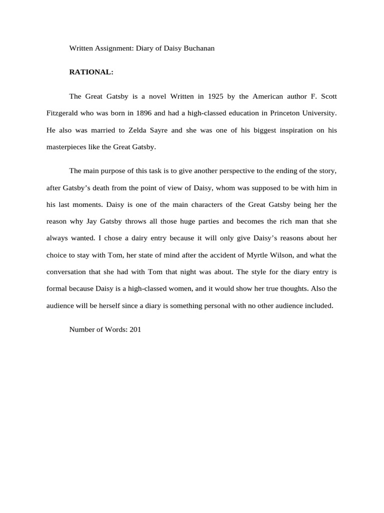 Written Assignment Rational - Isabel Oyervide 3B2 | PDF | The Great ...