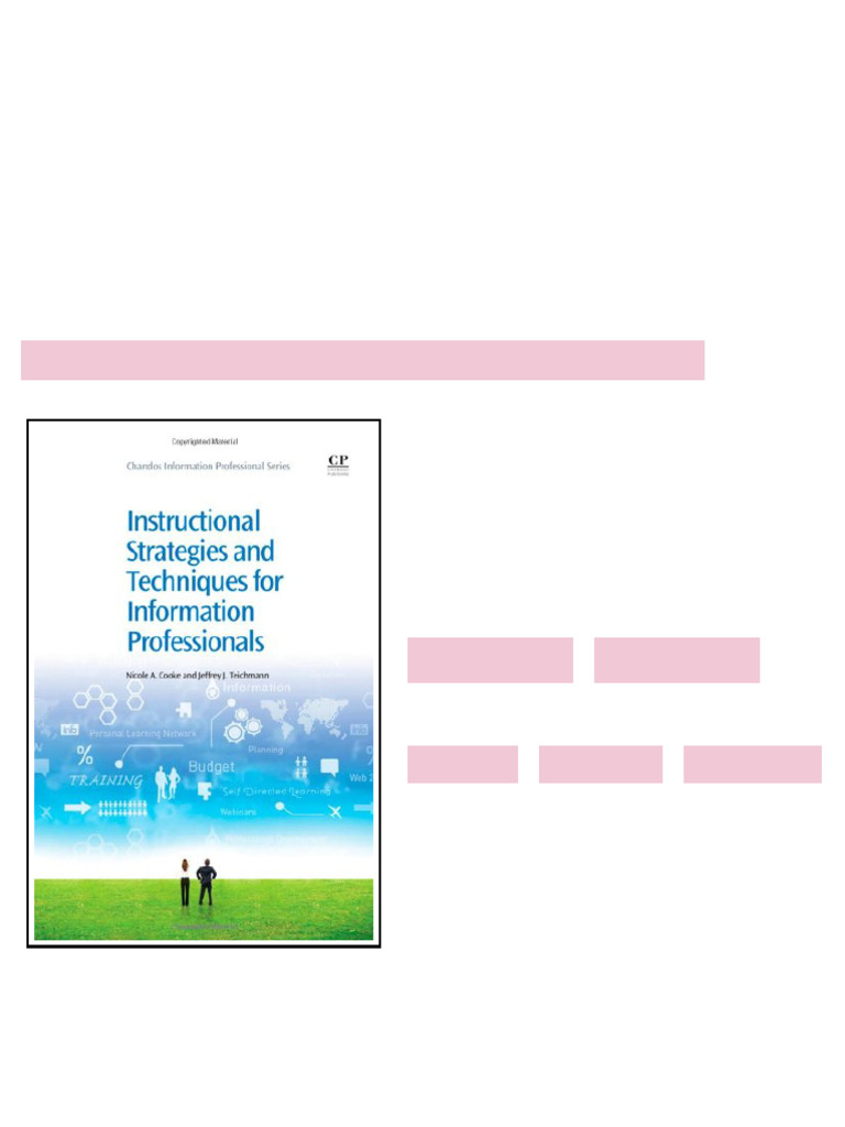 Instructional Strategies and Techniques for Information Professionals ...