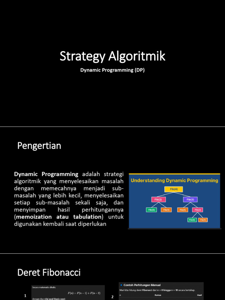 Strategi Dynamic Programming dalam Fibonacci | PDF