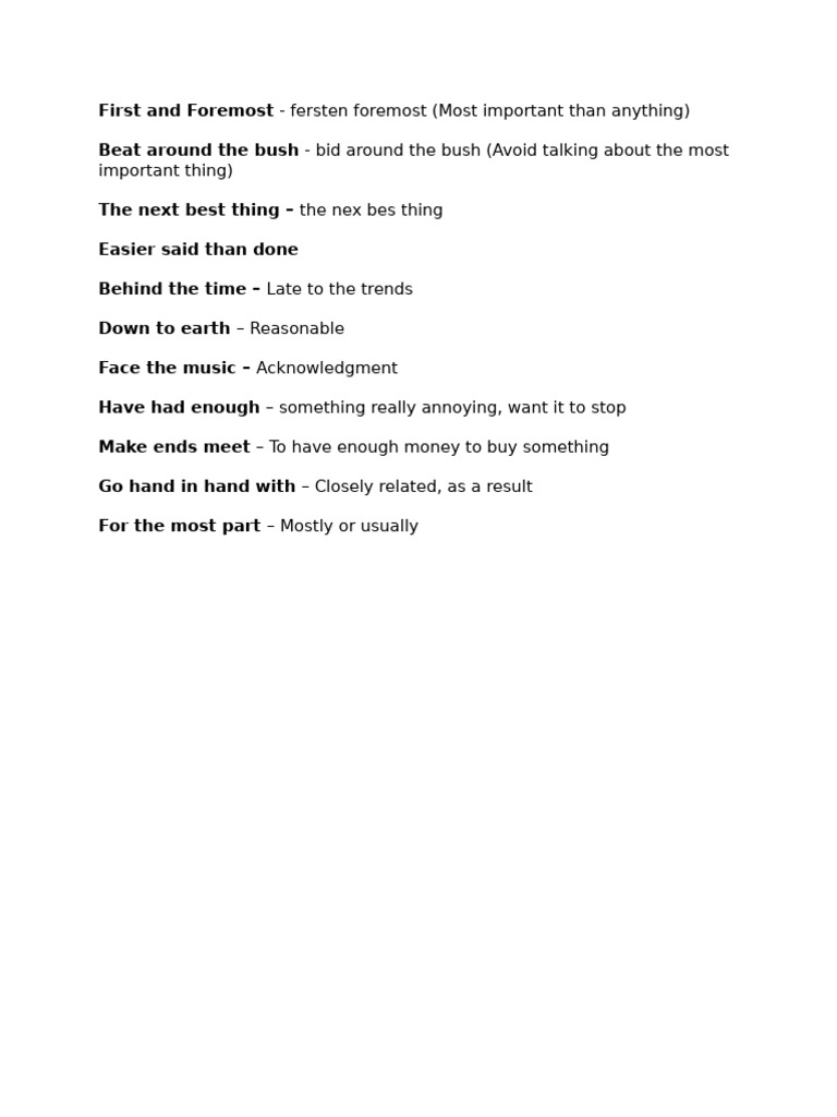First and Foremost | PDF