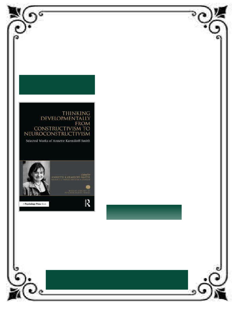 Thinking Developmentally from Constructivism to Neuroconstructivism ...