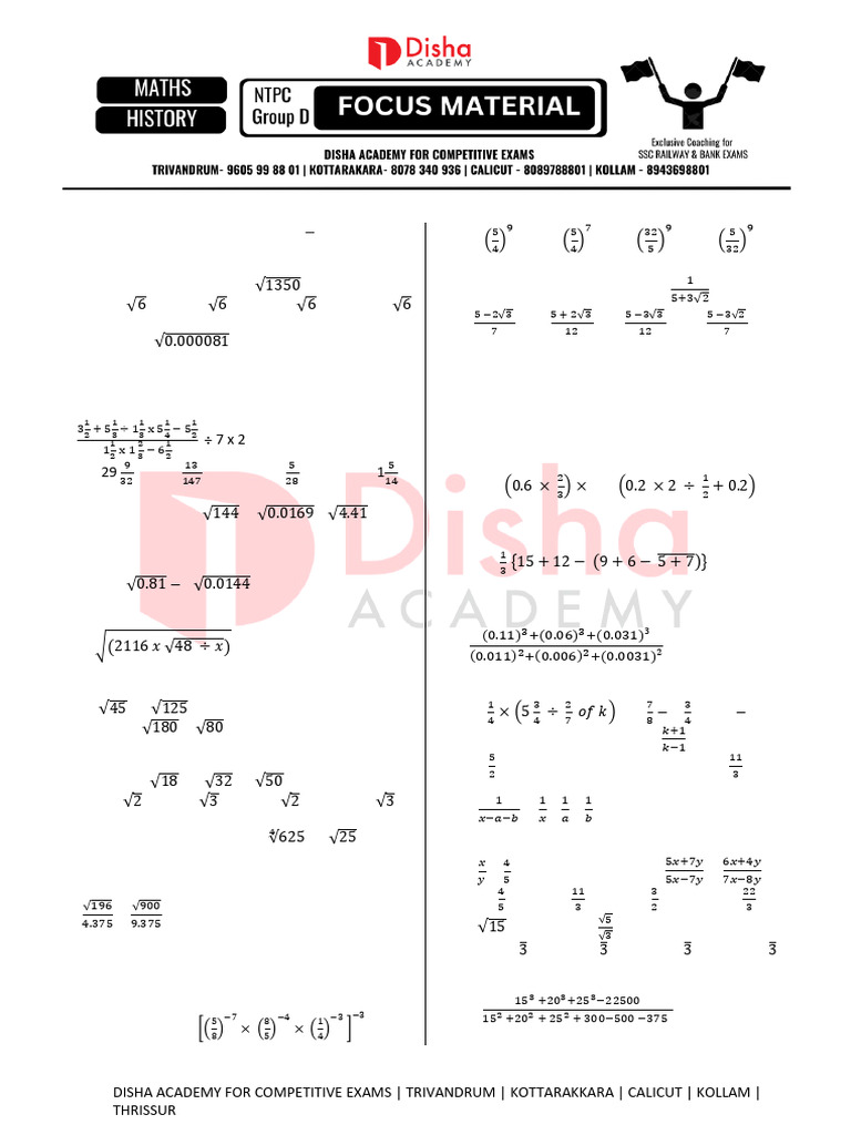 34-Surds - Simplifications | PDF | Mughal Empire