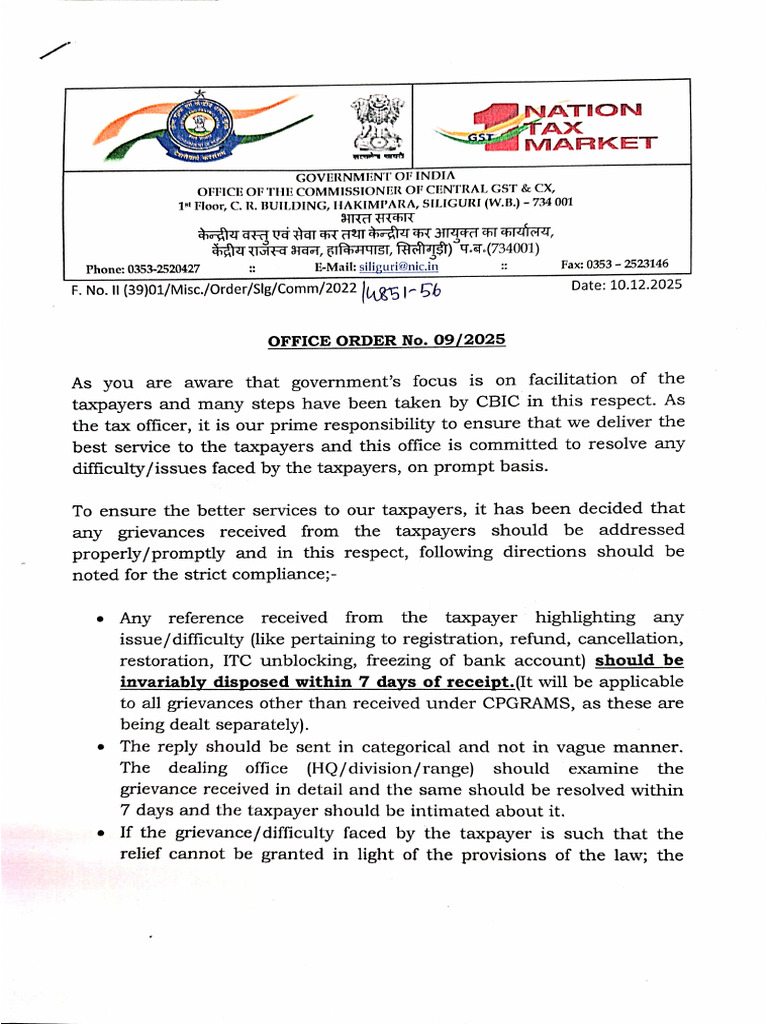 Office Order No. 09-2025 | PDF