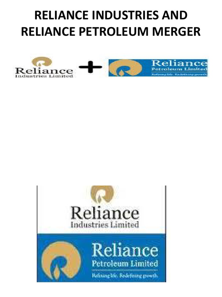 Reliance Industries and Reliance Petroleum Merger-T | PDF | Mergers And ...