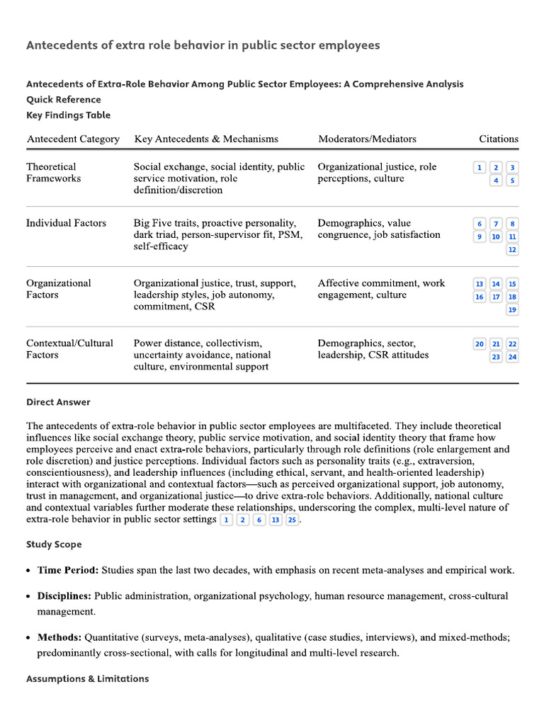 Extra Role in Public Sectors | PDF