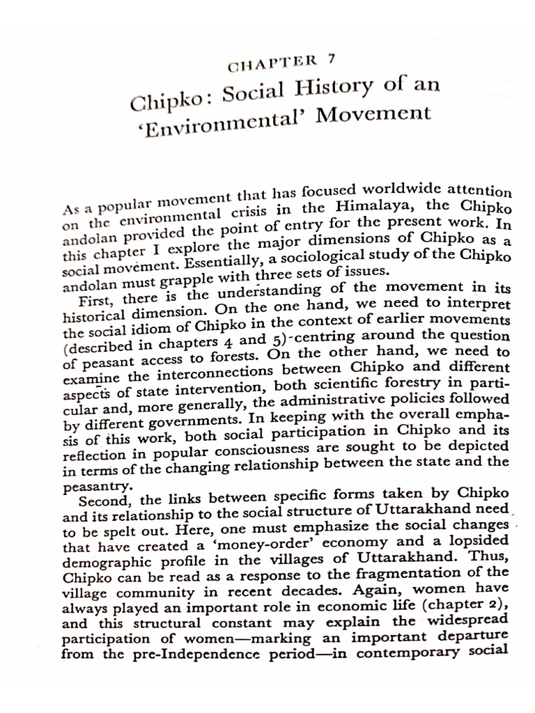 3 Wings of The CHIPKO Movement | PDF