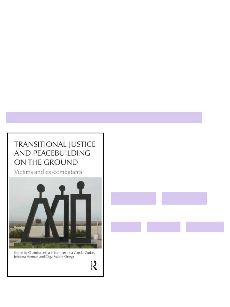 (Ebook) Transitional Justice and Peacebuilding on the Ground: Victims ...