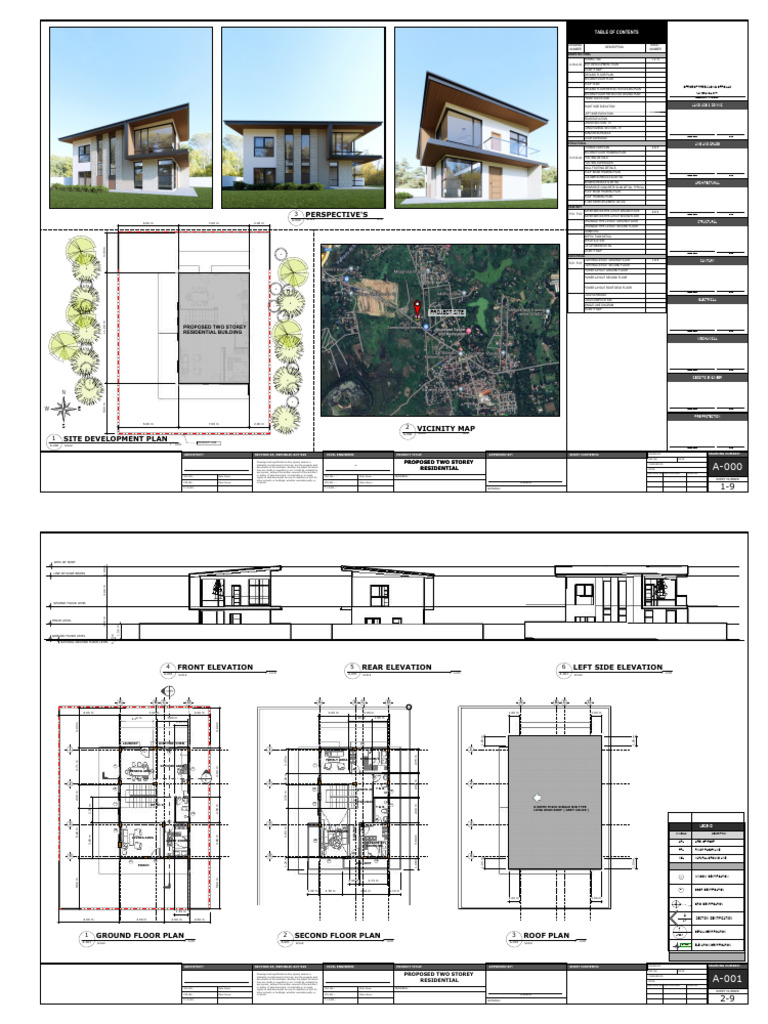 Zoning and Architectural Plans for Residential Building | PDF ...
