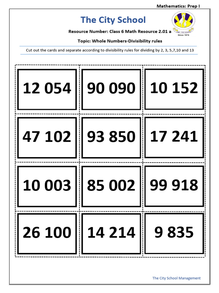 Prep I Math Resource 2.01.A | PDF