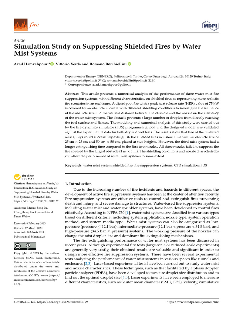 4. Simulation Study on Suppressing Shielded Fires by Water | PDF | Fire ...