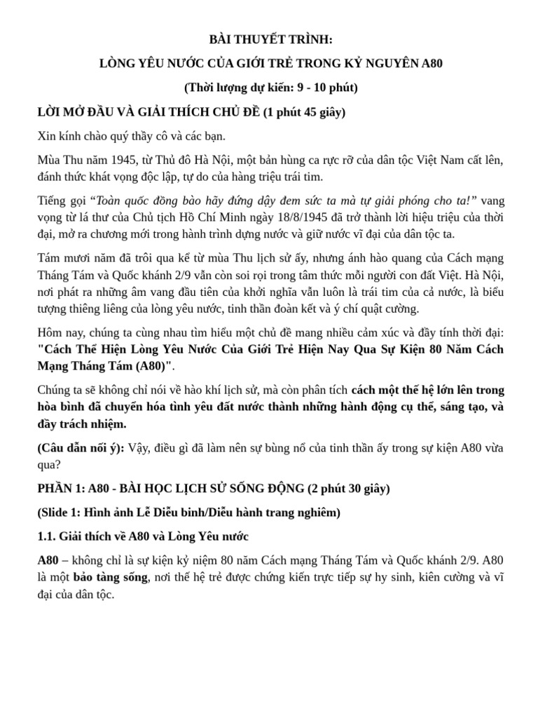 BÀI THUYẾT TRÌNH | PDF