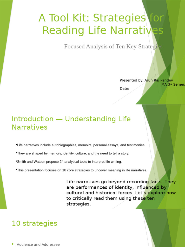 Key Strategies for Analyzing Life Narratives | PDF | Narrative ...