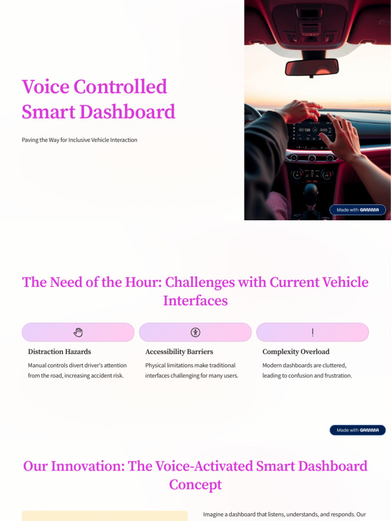 Voice Controlled Smart Dashboard | PDF | Artificial Intelligence ...