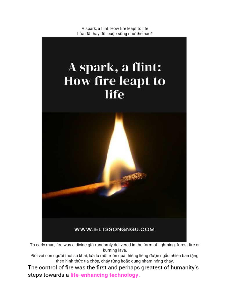 A spark, a flint_ How fire leapt to life | PDF