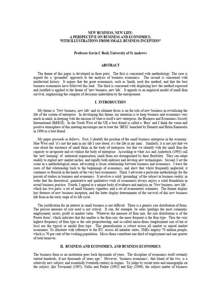 New Business New Life a Perspective on Business An | PDF | Economics ...