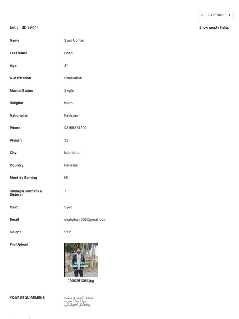 Syed Usman Profile | PDF
