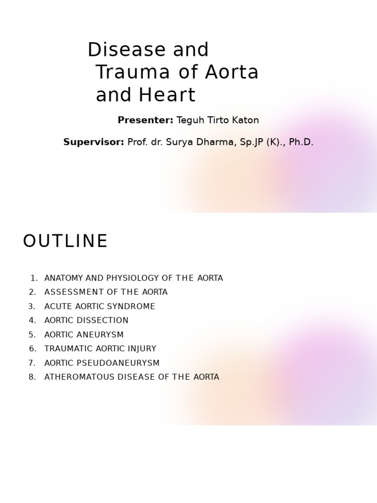 Disease and Trauma of Aorta and Heart _ Teguh | PDF | Aorta | Cardiology