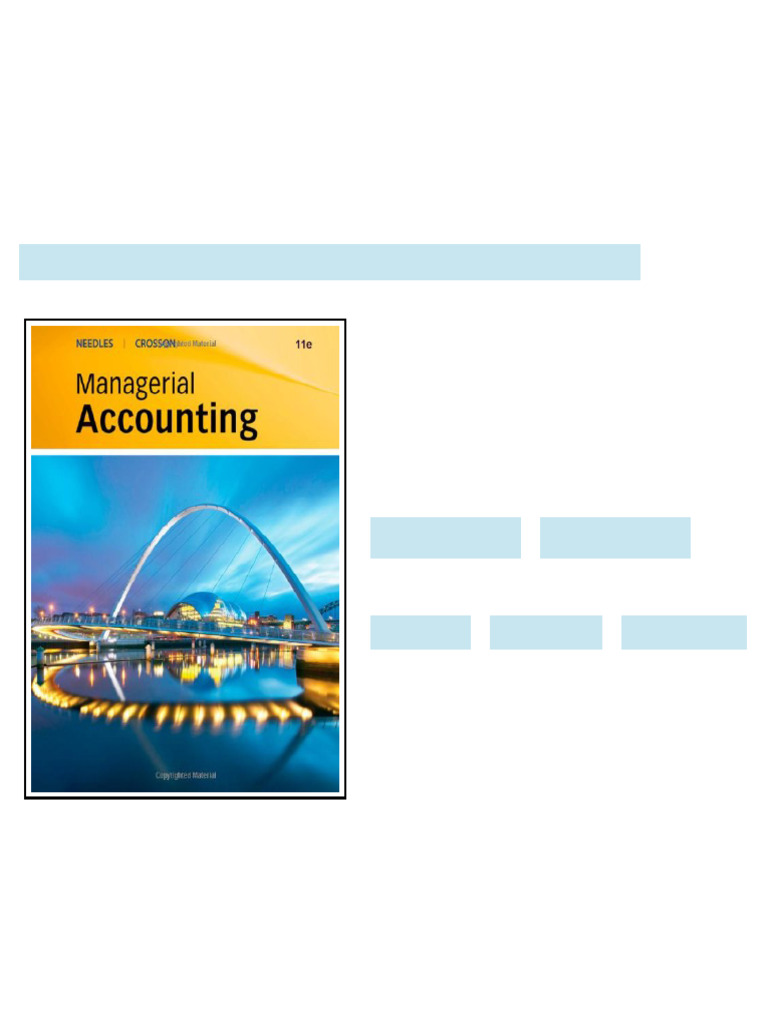 Managerial Accounting 9th Edition Susan V. Crosson - ebook and textbook ...