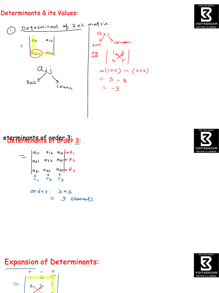 Understanding 3x3 Determinants & Matrices | PDF