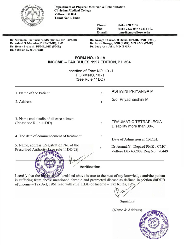 Sec 80DD Disbality Dependent | PDF