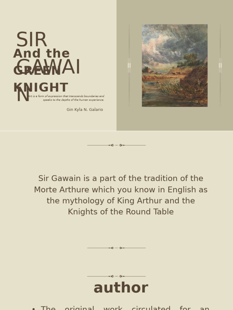 Sir Gawain and The Green Knight | PDF | Green Knight | Gawain