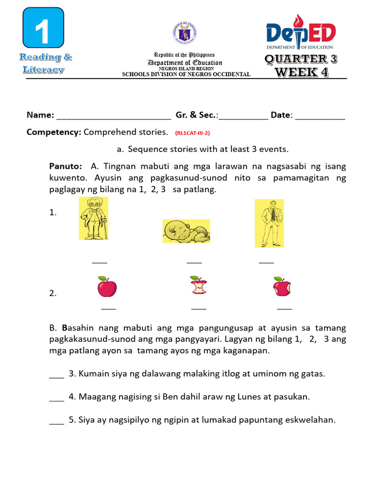 Elk Reading&Literacy Grade 1 q3 Week 4 | PDF