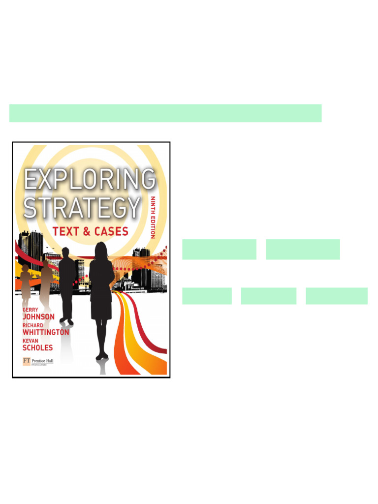 Exploring Strategy Text and Cases 9th Edition Full Access | PDF
