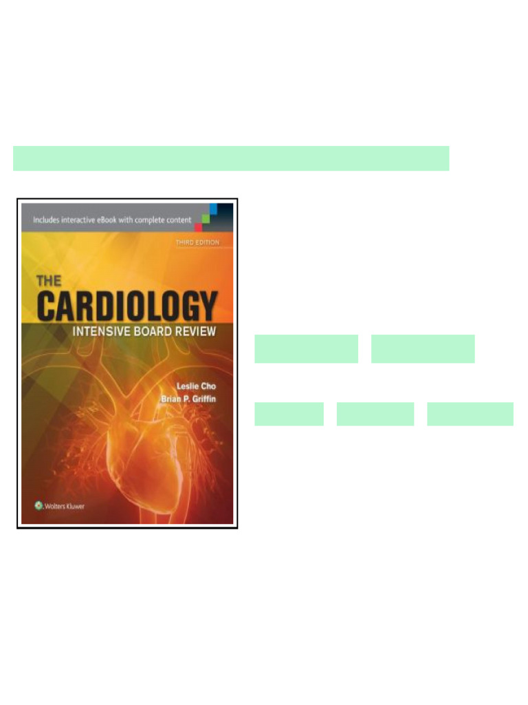 Cardiology Intensive Board Review 3rd Edition Ready to Read | PDF