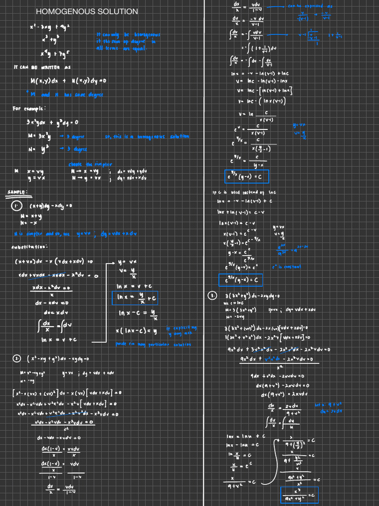 Homogenous Solution | PDF