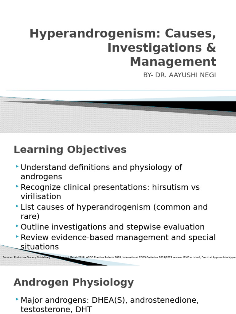 Hyperandrogenism_Presentation FINAL | PDF | Polycystic Ovary Syndrome ...