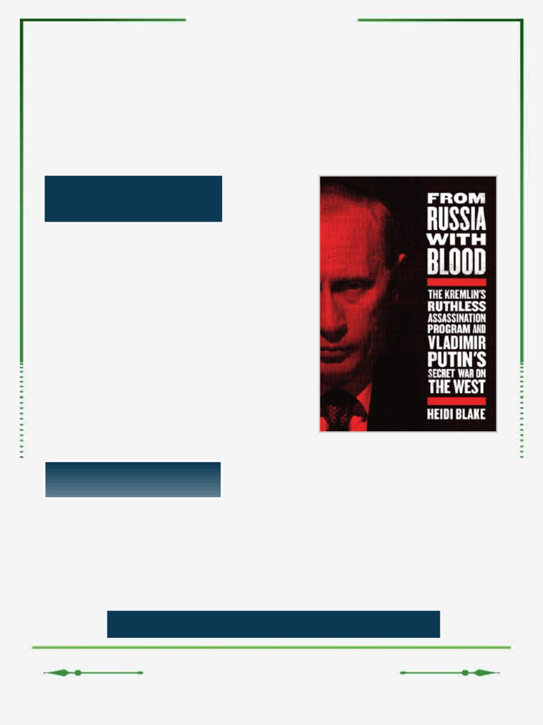 From Russia with Blood The Kremlin s Ruthless Assassination Program and ...