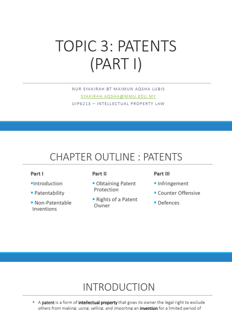 Understanding Patent Law Basics | PDF | Glossary Of Patent Law Terms ...