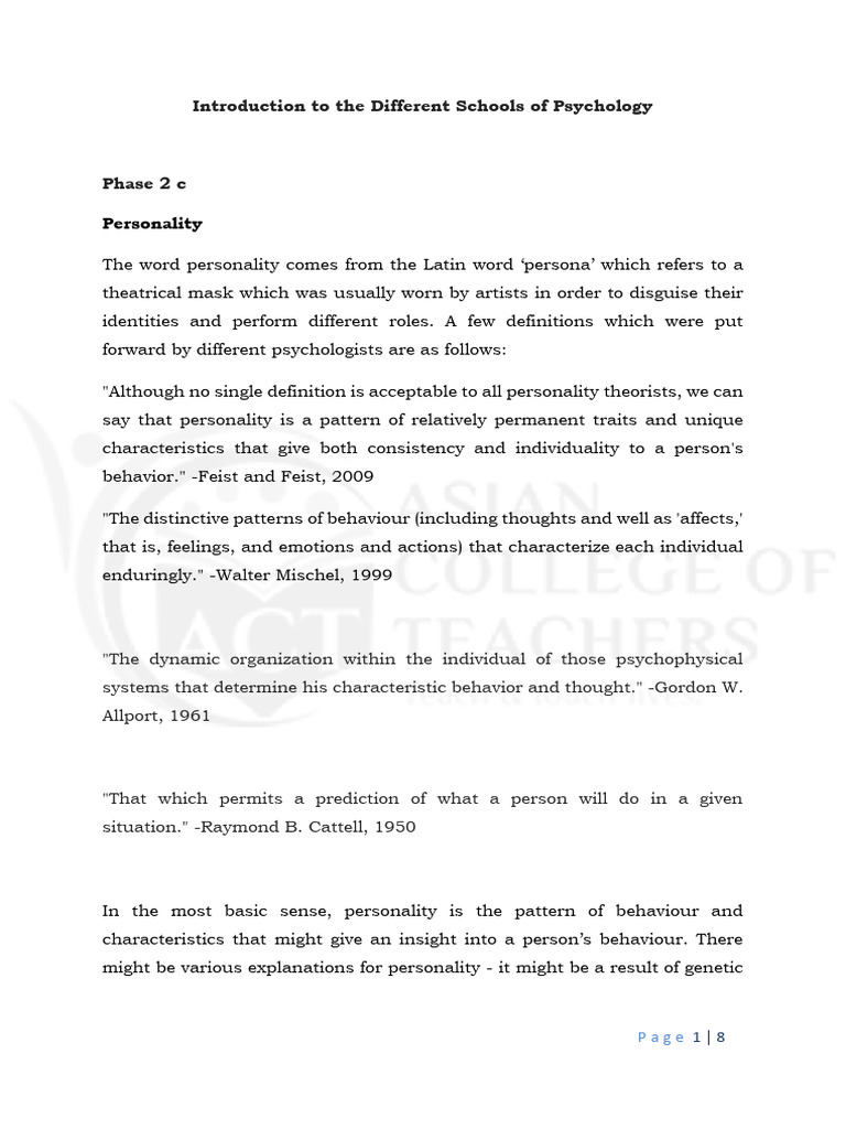 Phase 2 c Personality-watermark | PDF | Theory | Mind