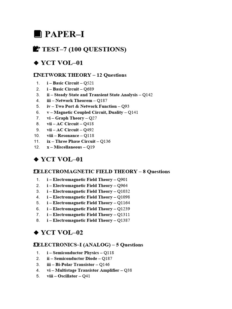 Electrical Engineering Test Questions | PDF | Electric Power ...