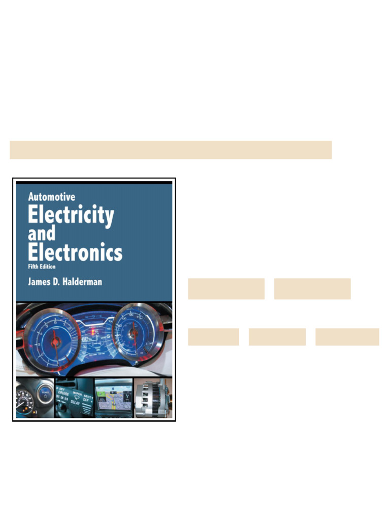 Automotive Electricity and Electronics 5th Edition by James newest ...