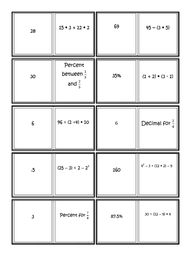 OrderofOperationswithFDPDominoesLoopCards-1 | PDF