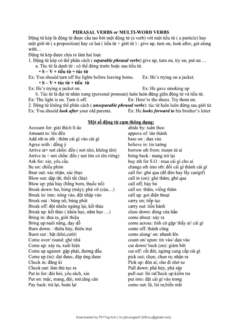 Phrasal Verbs 2 | PDF