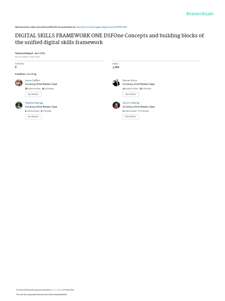 Ds f One Report August 2023 | PDF | Information And Communications Technology | Vocational Education