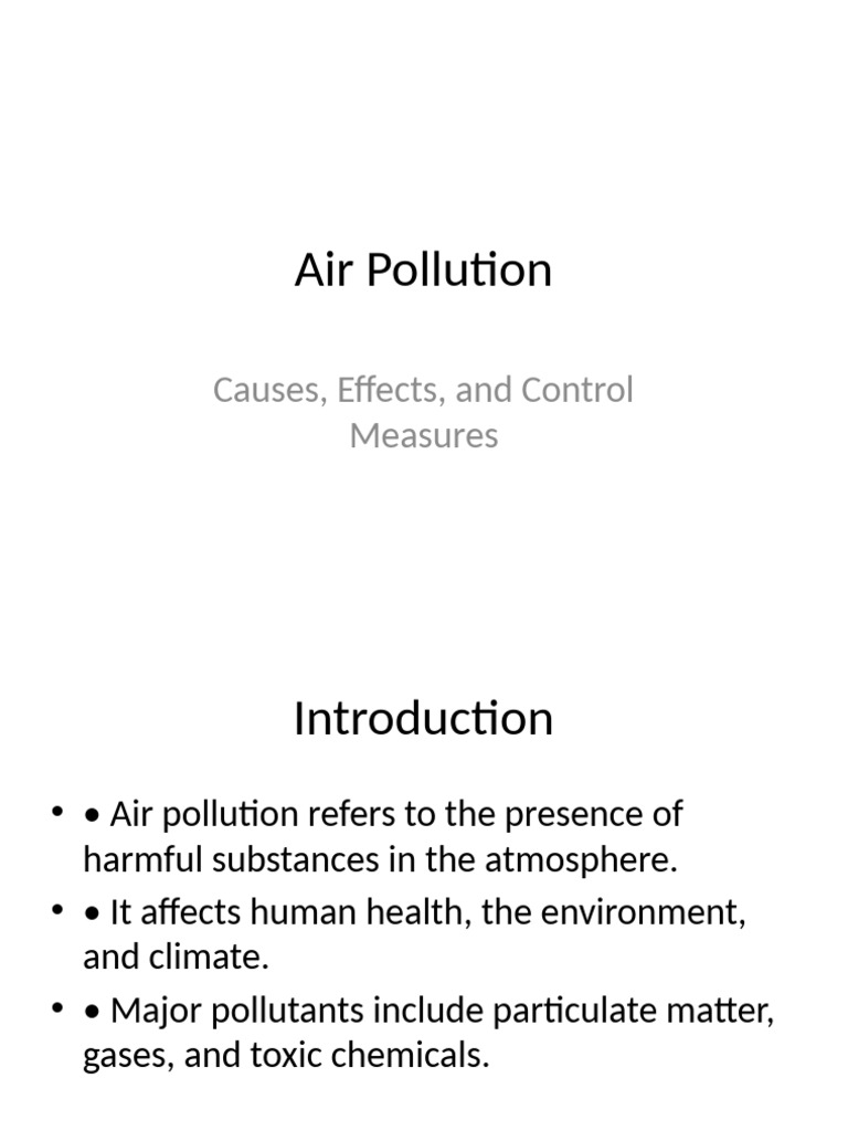 Air Pollution Presentation | PDF