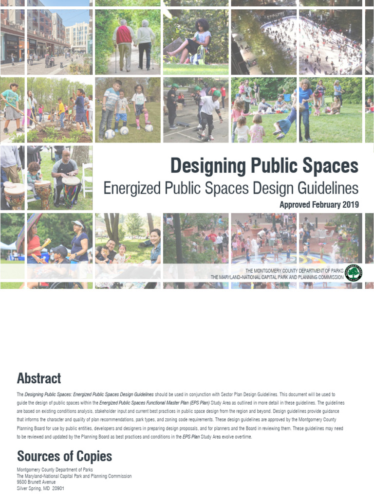 Energized Public Spaces Design Guidelines | PDF | Parks | Stormwater