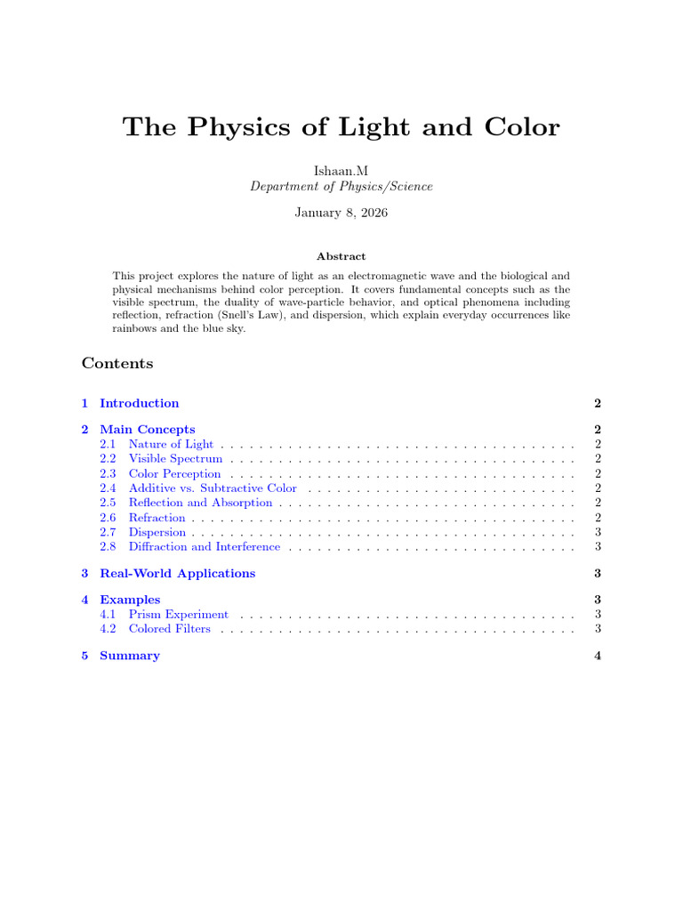 Understanding Light and Color Physics | PDF | Light | Color
