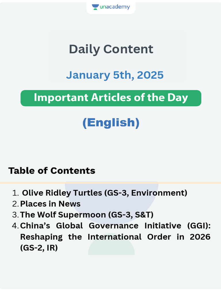 5th January English Imp Articles | PDF | Apsis | Moon