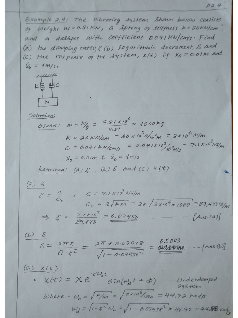 2.Free Vibration Examples | PDF