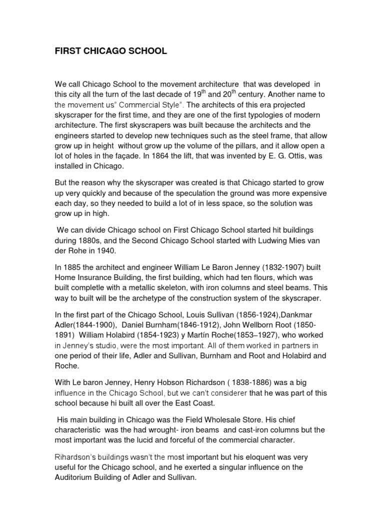 First Chicago School: TH TH | PDF | Art Media | Design