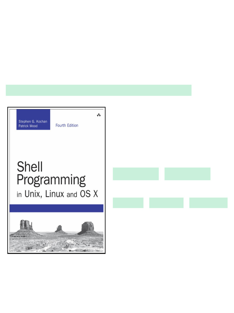 AW Shell Programming in Unix Linux and OS X 4th Edition 0134496000 newest edition 2025 | PDF ...