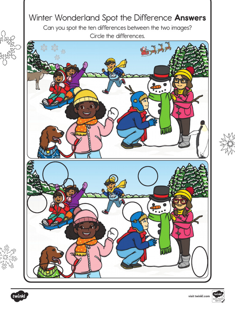 Winter Wonderland Spot the Difference | PDF